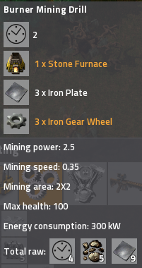 File:Burner mining drill recipe.png - Factorio Wiki
